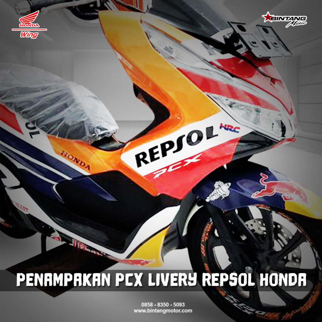 Penampakan PCX Livery Repsol Honda - Honda Bintang Motor