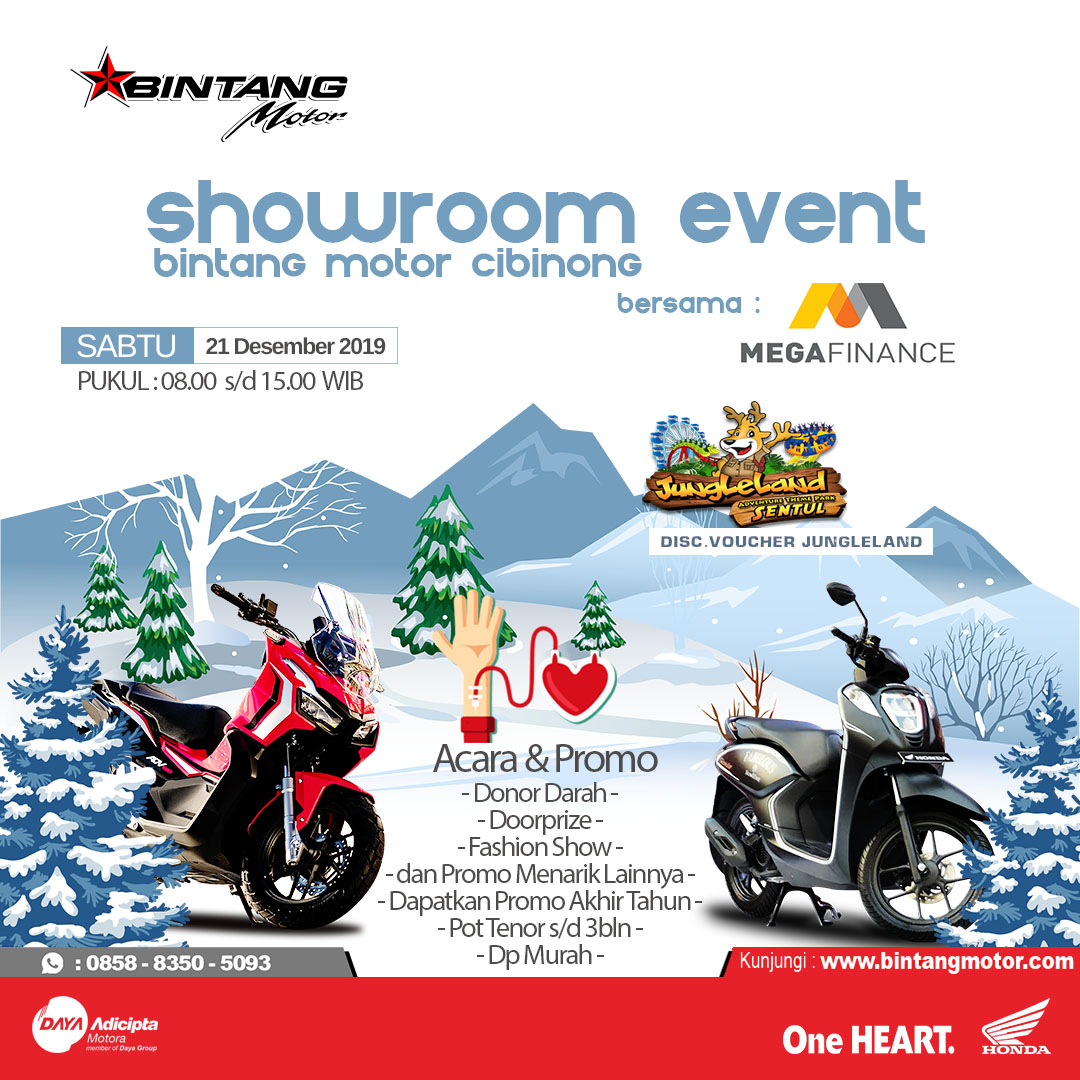 Showroom Event Bintang Motor Bogor Desember 2019 - Honda Bintang Motor