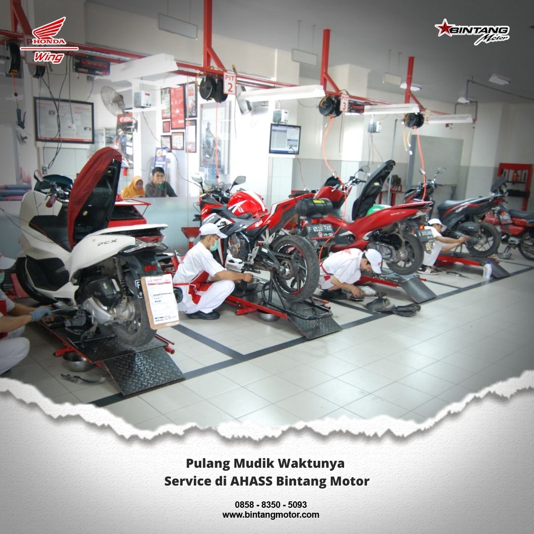 Pulang Mudik Waktunya Service di AHASS Bintang Motor