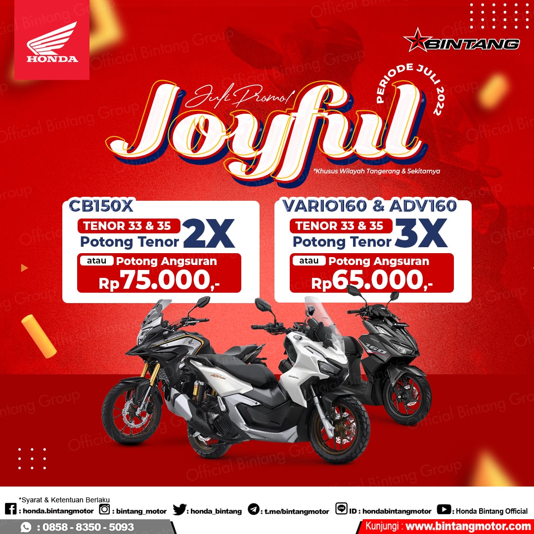 Juli JoyFull, Bintang Motor Tangerang Juni 2022 - Honda Bintang Motor