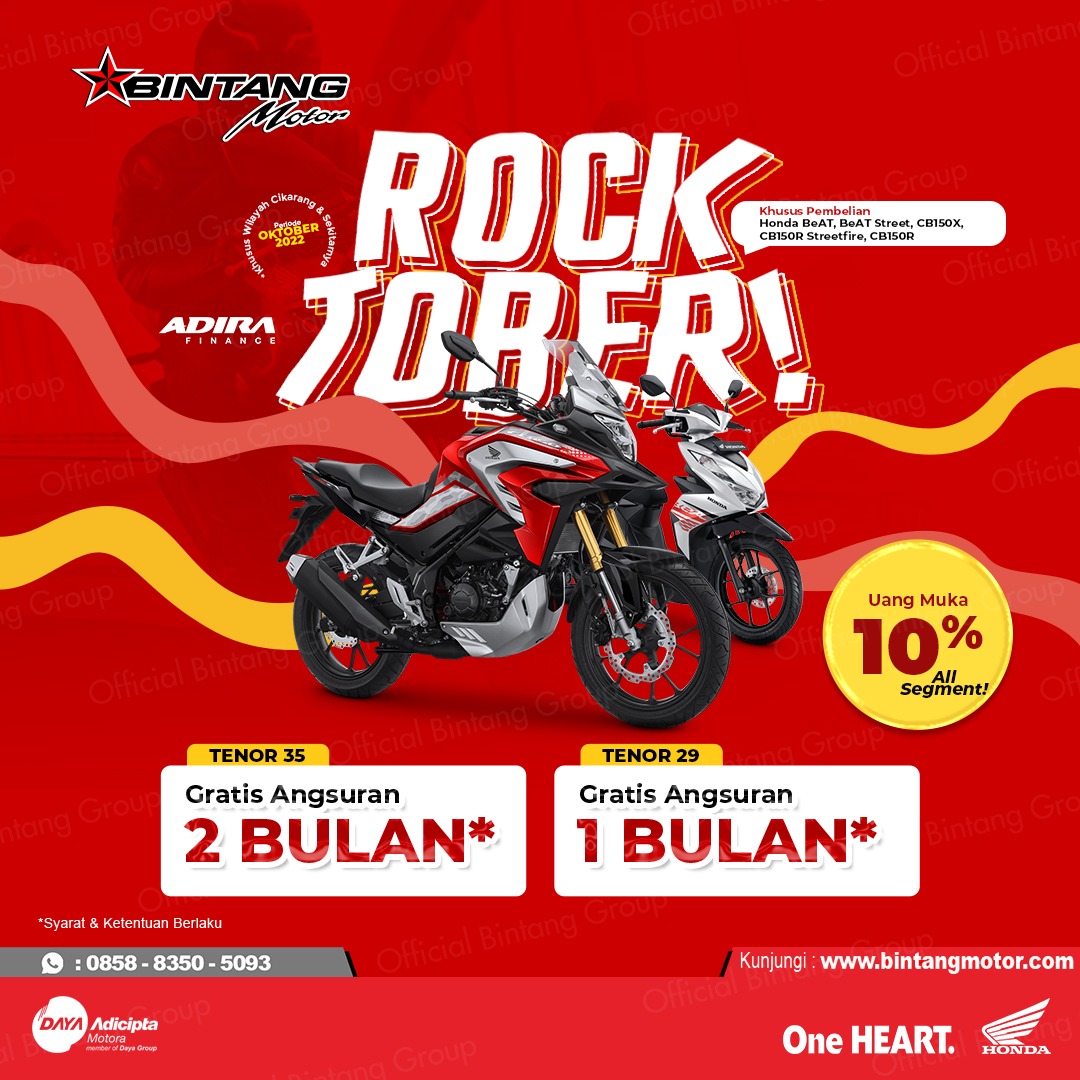 Review Promo Bintang Motor Bulan Oktober 2022 - Honda Bintang Motor