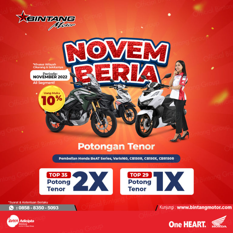 Review Promo Bintang Motor Bulan November 2022 - Honda Bintang Motor