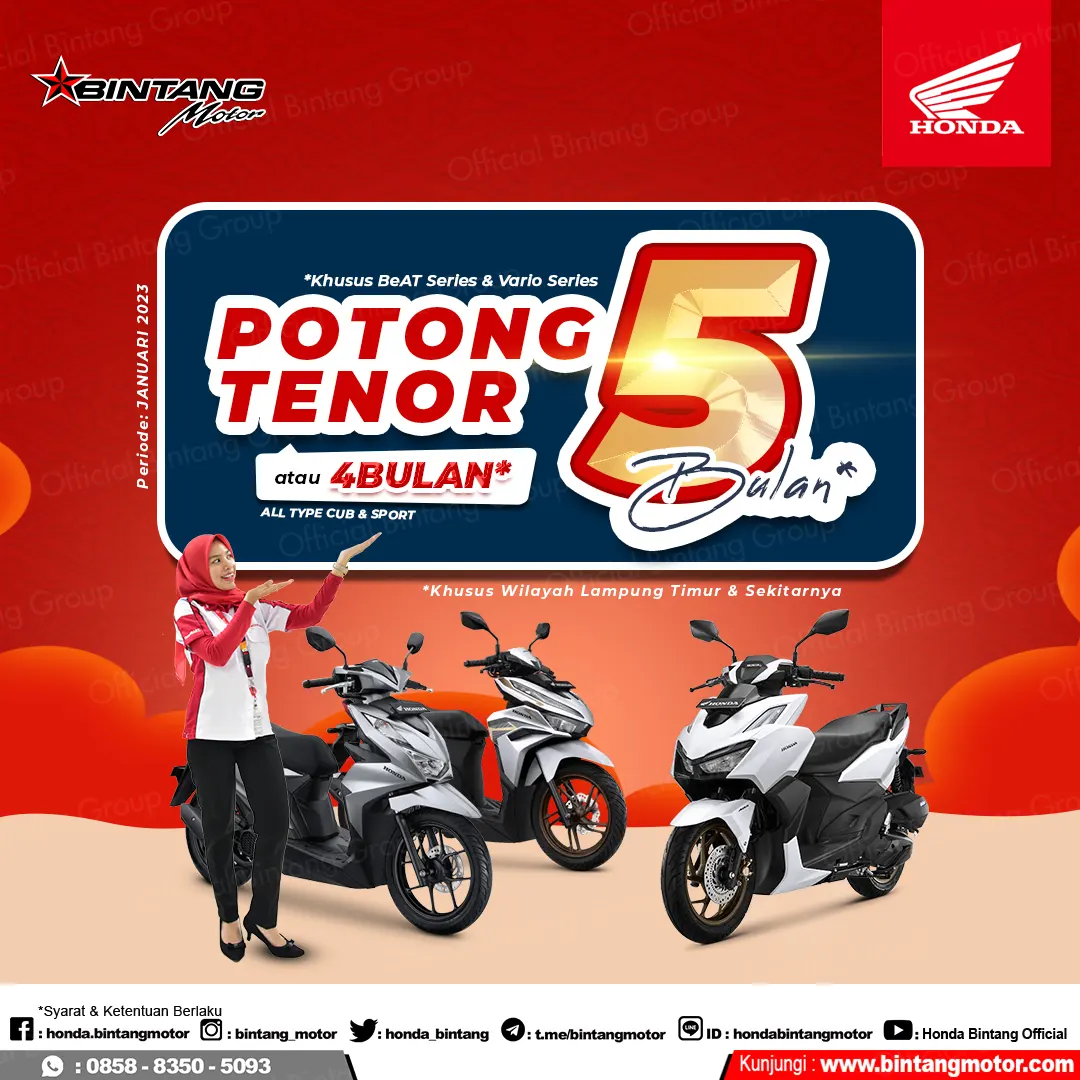 Promo Bintang Motor Lampung Timur Januari 2023 - Honda Bintang Motor