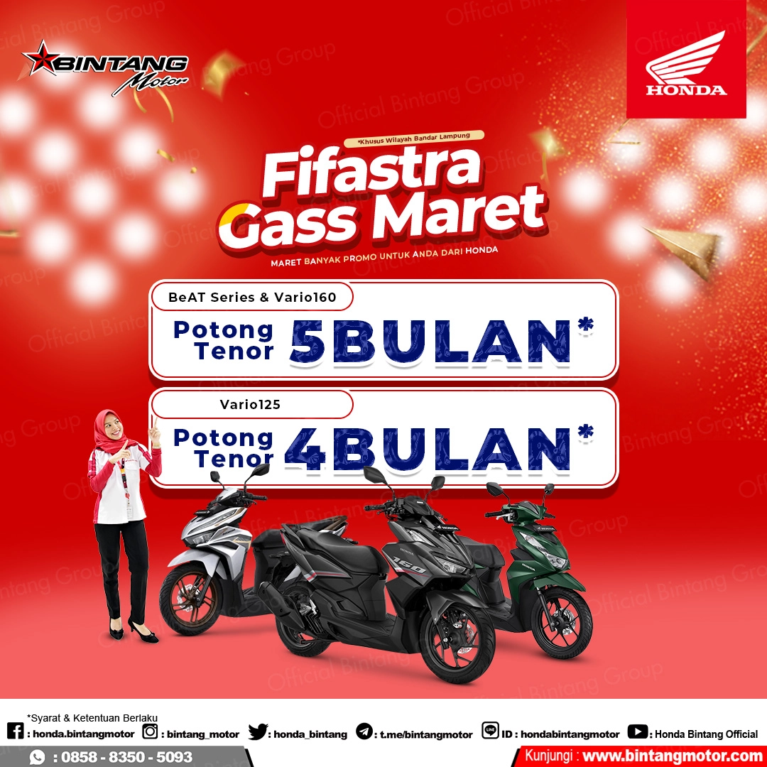 PROMO FIFAstra Bintang Motor Bandar Lampung Maret 2023 - Honda Bintang ...