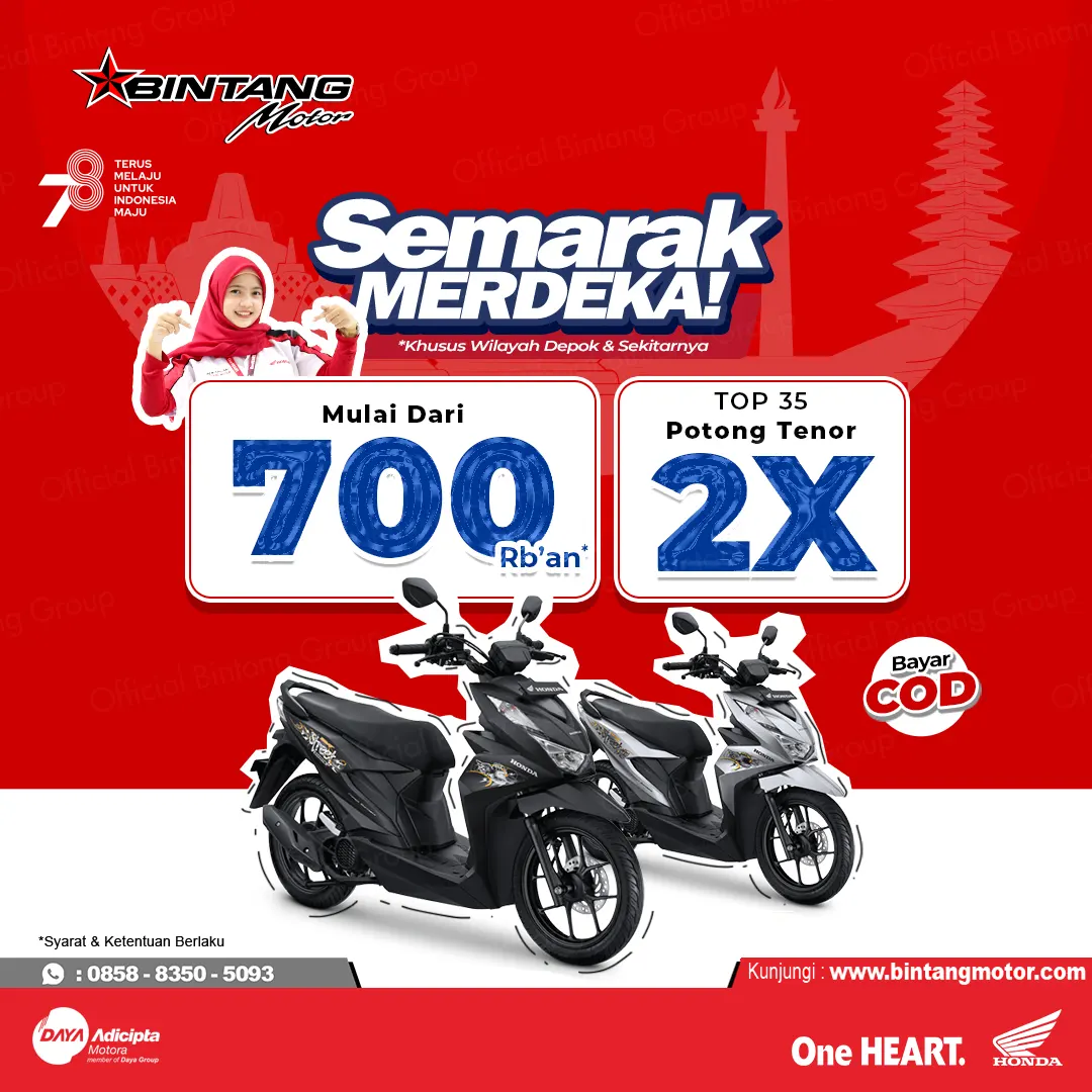 Promo Semarak Merdeka bareng Honda Bintang Motor Depok Agustus 2023 ...