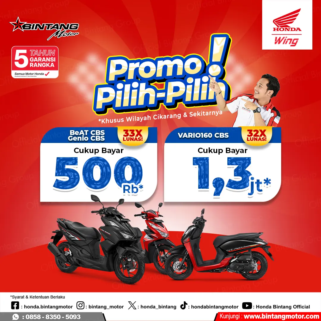 Promo Honda Bintang Motor Cikarang November 2023 - Honda Bintang Motor