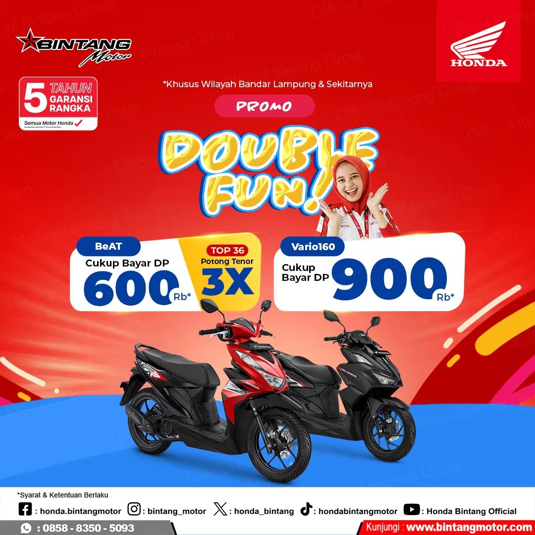 Promo Double FUN Honda Bintang Motor Bandar Lampung Januari 2024 ...