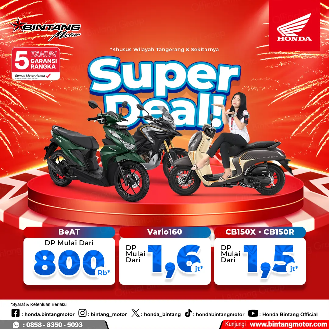Promo Super Deal Honda Bintang Motor Tangerang Januari 2024 - Honda ...