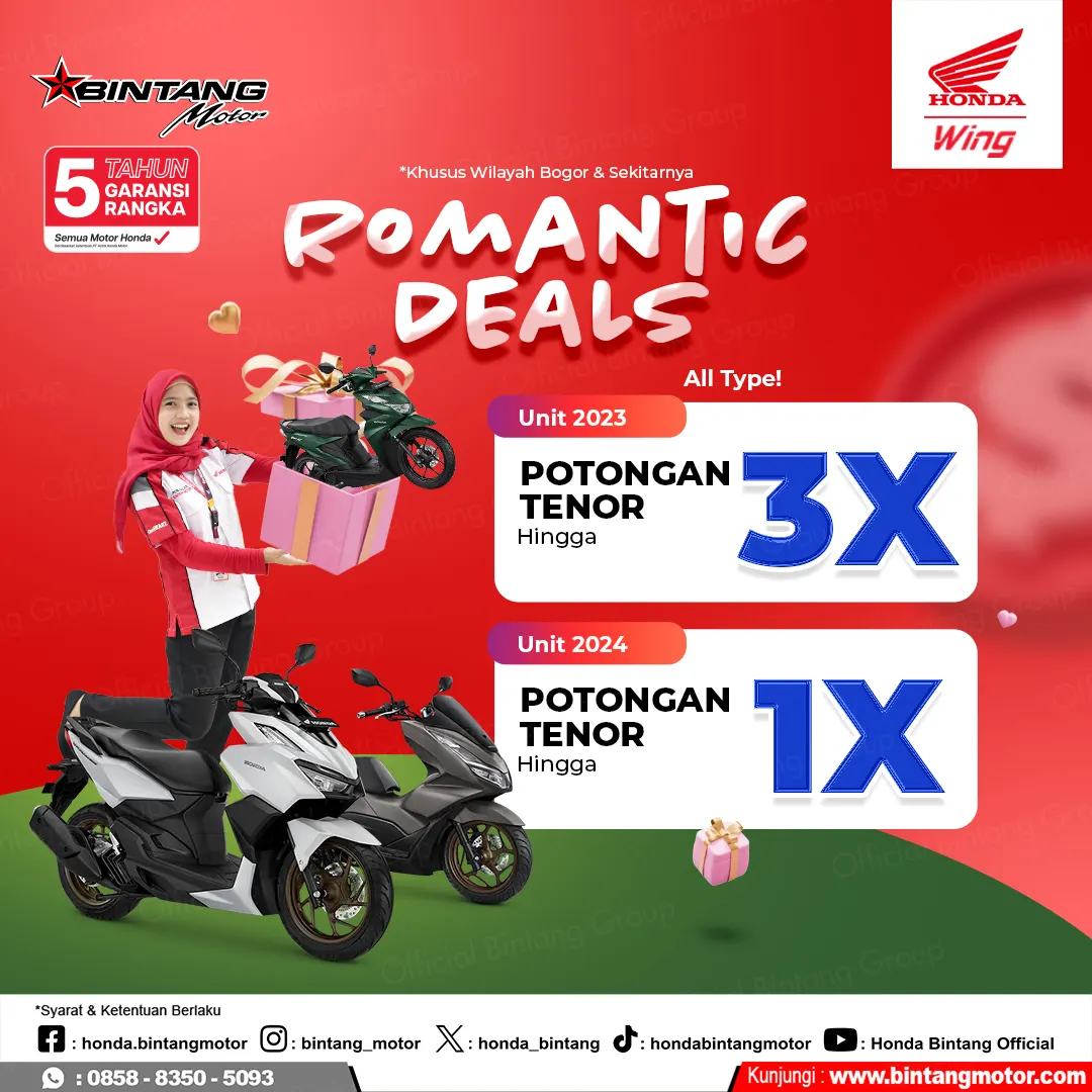 Romantic Deals Bersama Honda Bintang Motor Bogor Februari 2024 - Honda Bintang Motor
