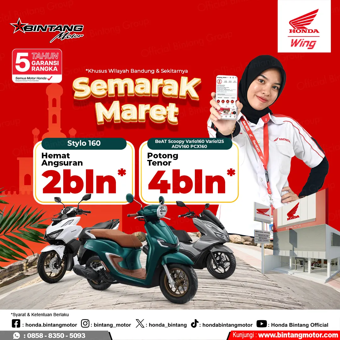 Promo SEMARAK Honda Bintang Motor Bandung Maret 2024 - Honda Bintang Motor