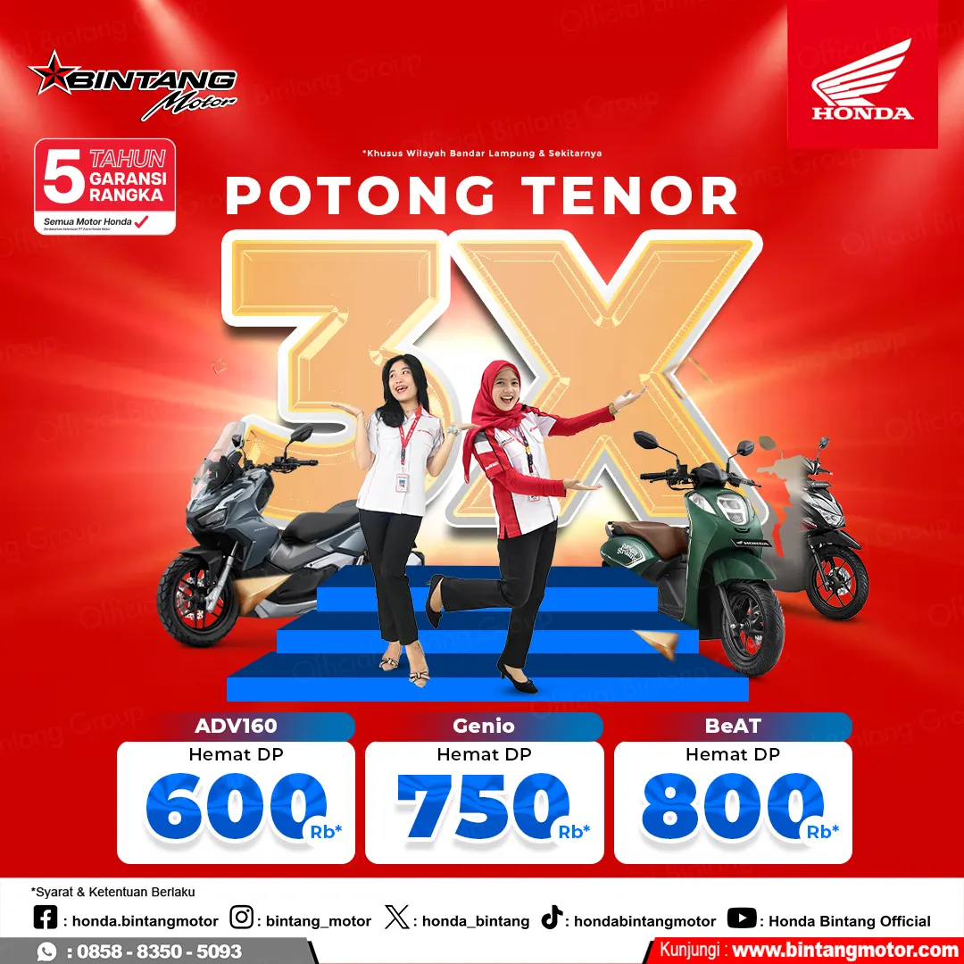 Promo Potongan Tenor April 2024 Honda Bintang Motor Bandar Lampung ...