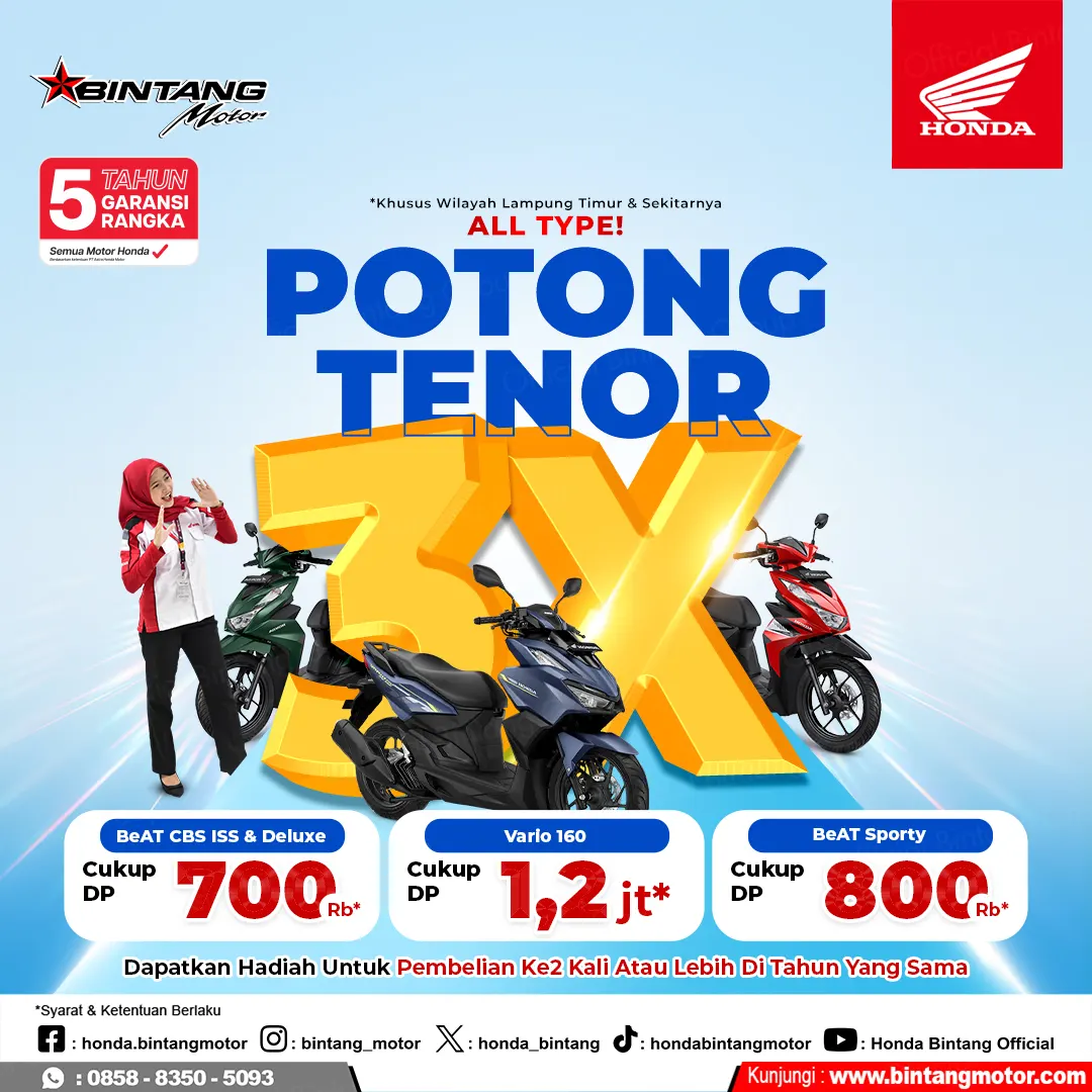 Promo Honda Bintang Motor Lampung Timur Mei 2024 - Honda Bintang Motor