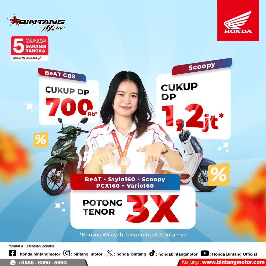 Promo Honda Bintang Motor Tangerang Mei 2024 - Honda Bintang Motor