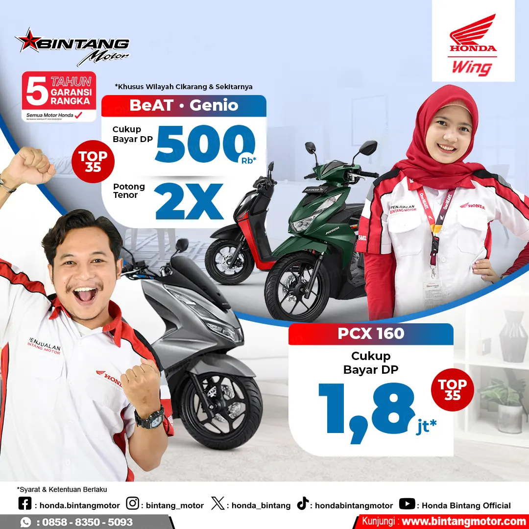 Promo Melimpah Honda Bintang Motor Cikarang Juni 2024 - Honda Bintang Motor