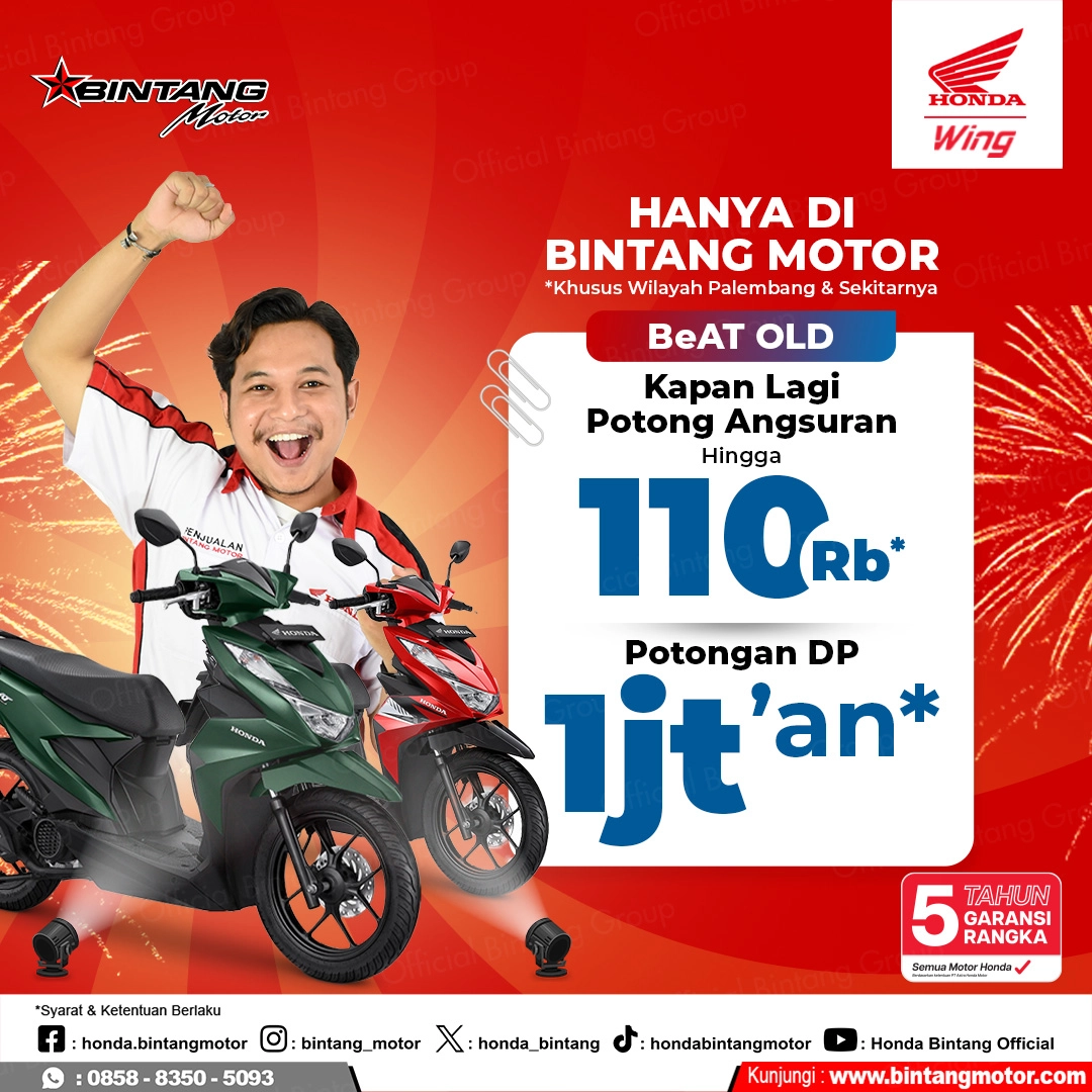 Promo BEAT OLD Series di Honda Bintang Motor Palembang Juli 2024 ...
