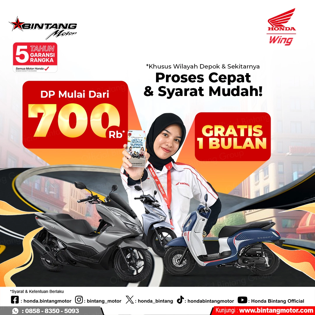 Promo Bintang Motor Depok Oktober 2024 - Honda Bintang Motor