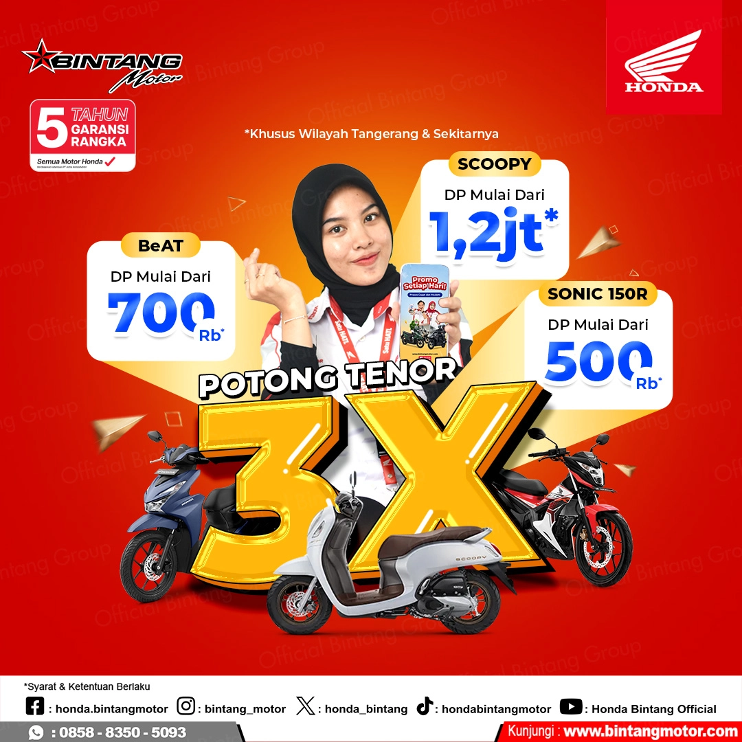 Promo Bintang Motor Tangerang Oktober 2024 - Honda Bintang Motor